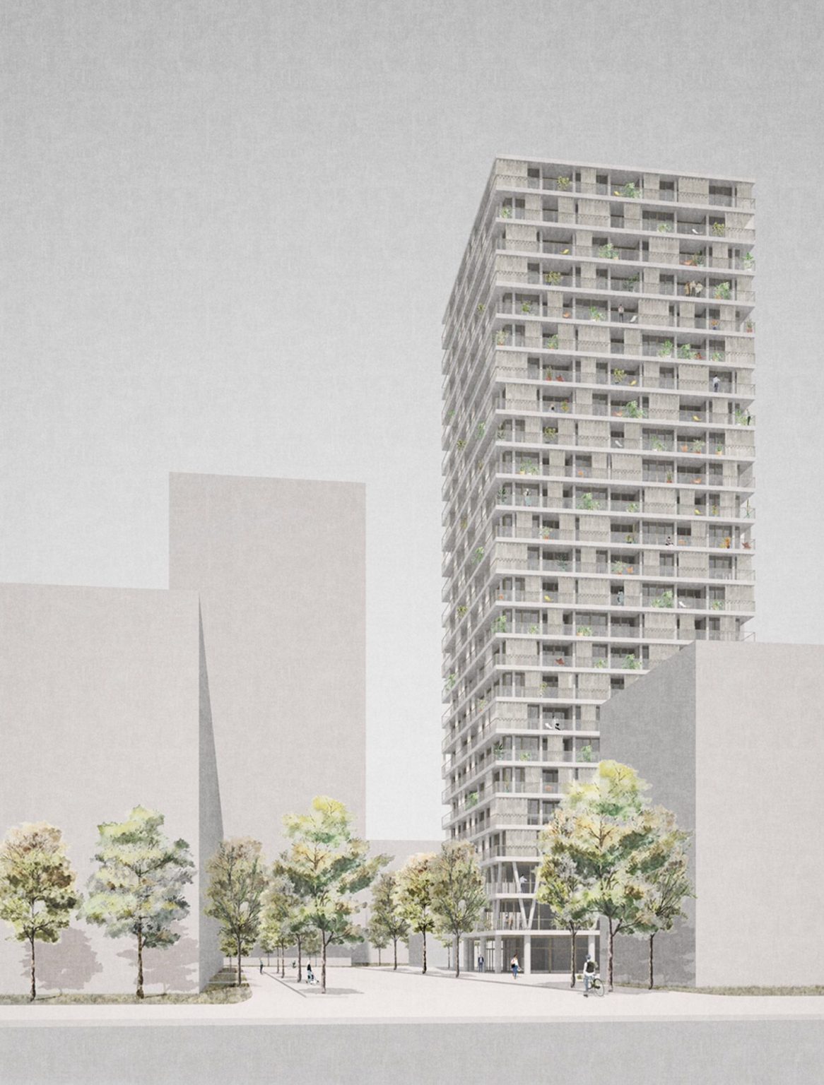 High-rise Building H1, Housing with Co-working Spaces, Zwhatt-Areal ...